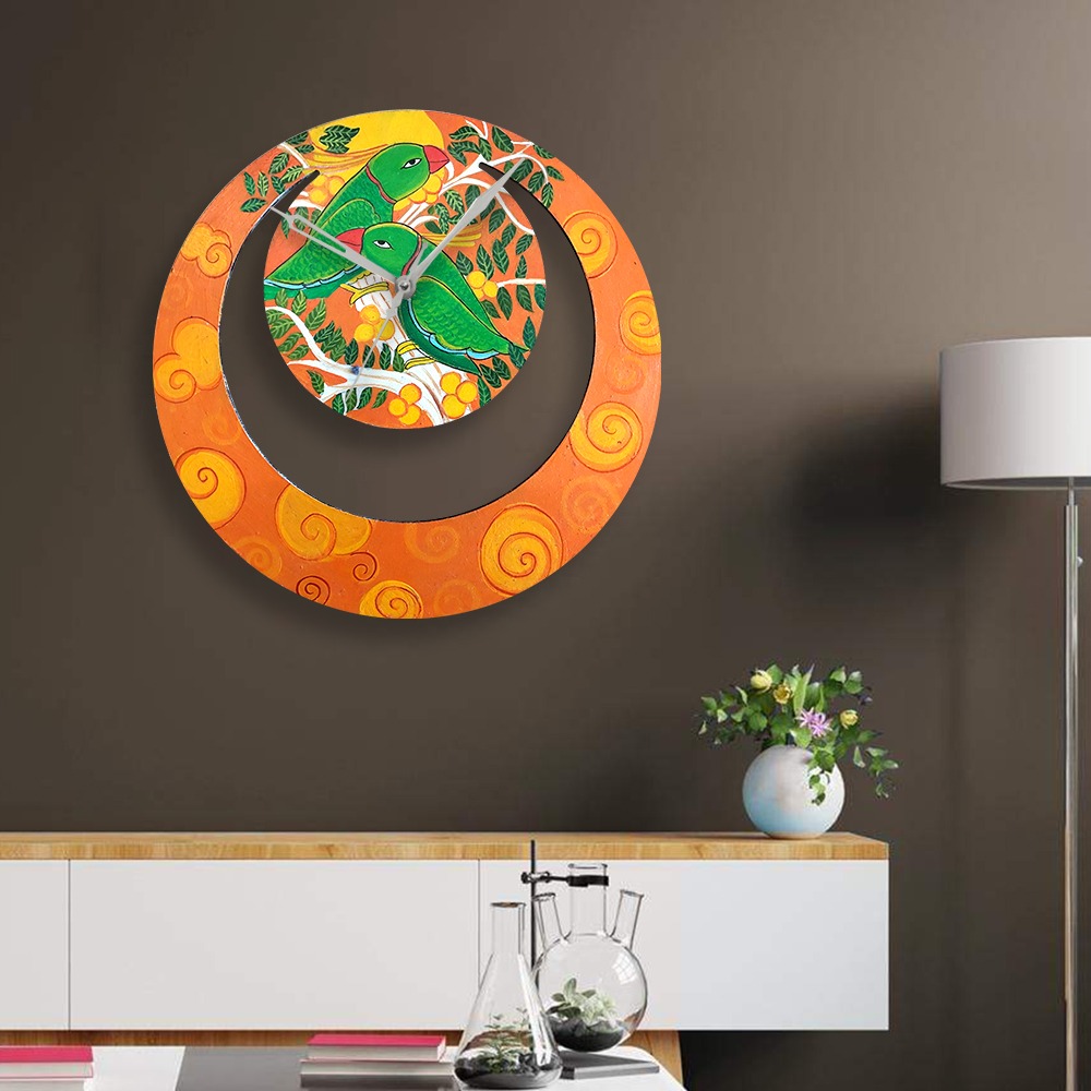 Penkraft | Madhubani Painting on Moon Clock DIY Kit | Order Now